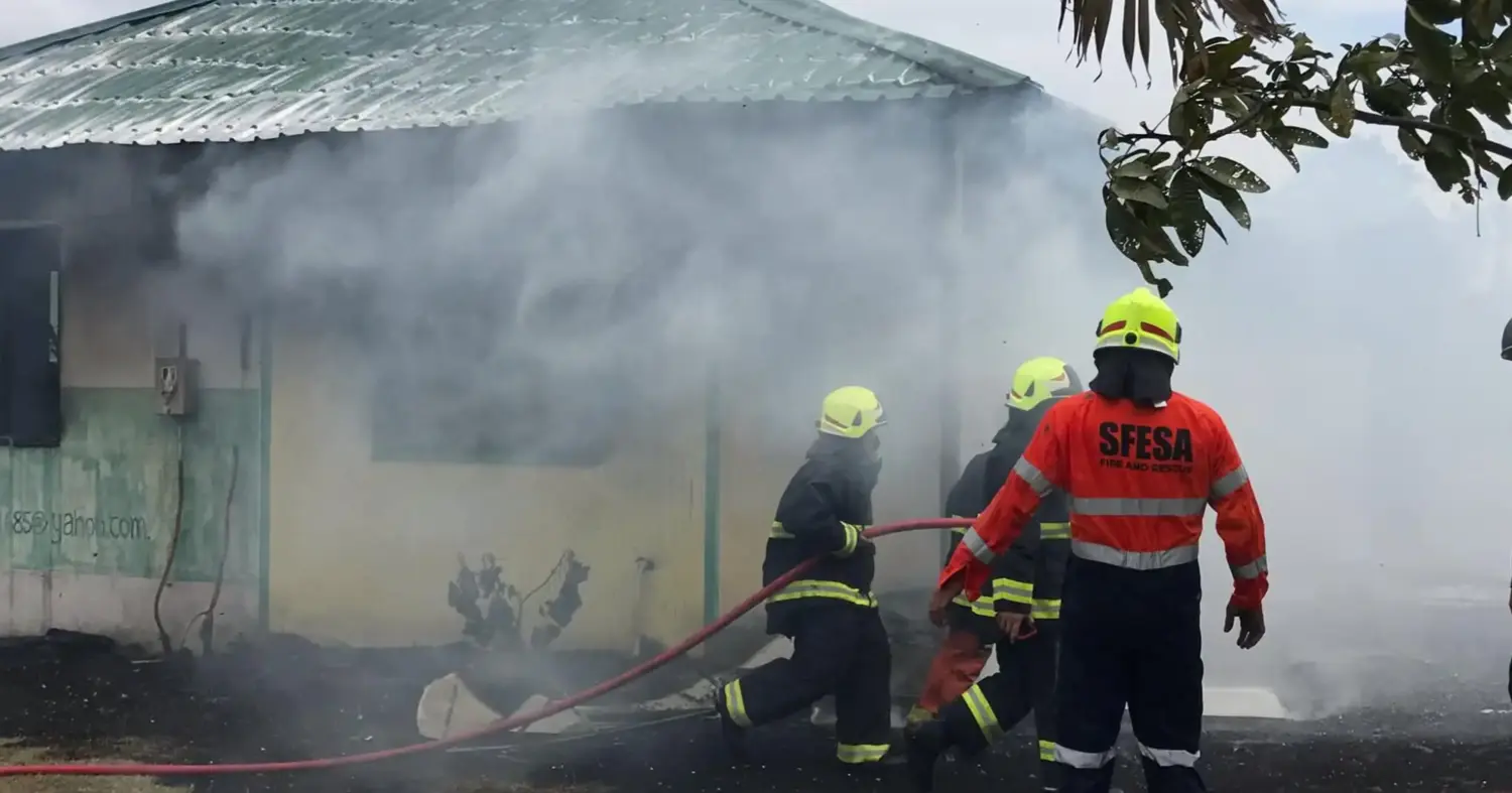 Samoa Observer | Fire damages Sportslotto office in Savai'i