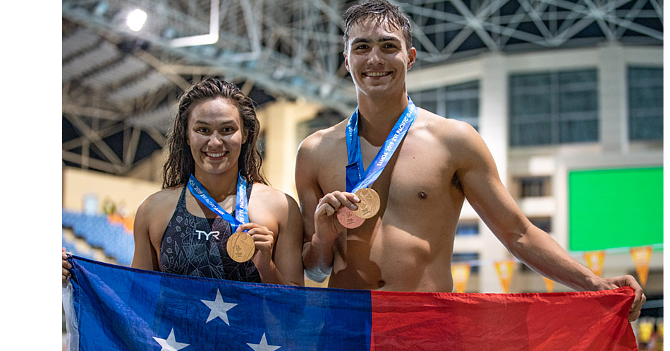 Samoa Observer | Swimmers Brandon Schuster and Lauren Sale create
