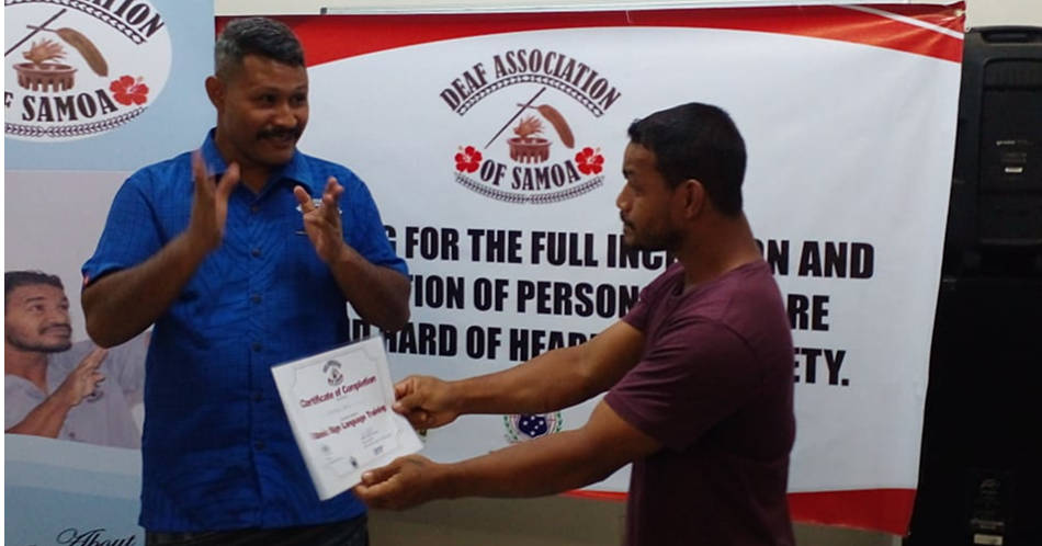 Samoa Observer | Sign language training concluded