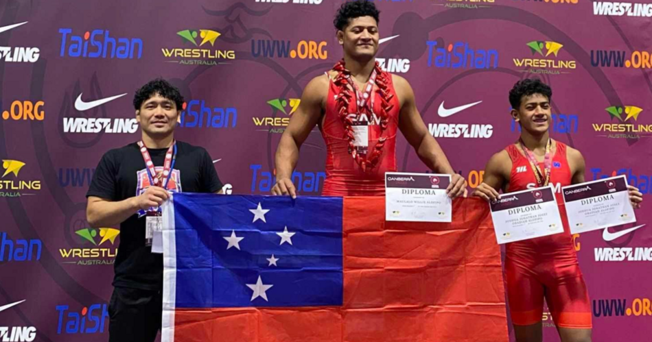 Samoa Observer | Wrestling man and nephew claim gold for Samoa