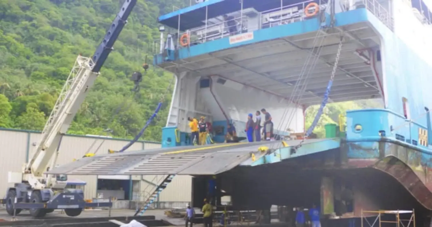 Samoa Observer | MV Express II under maintenance