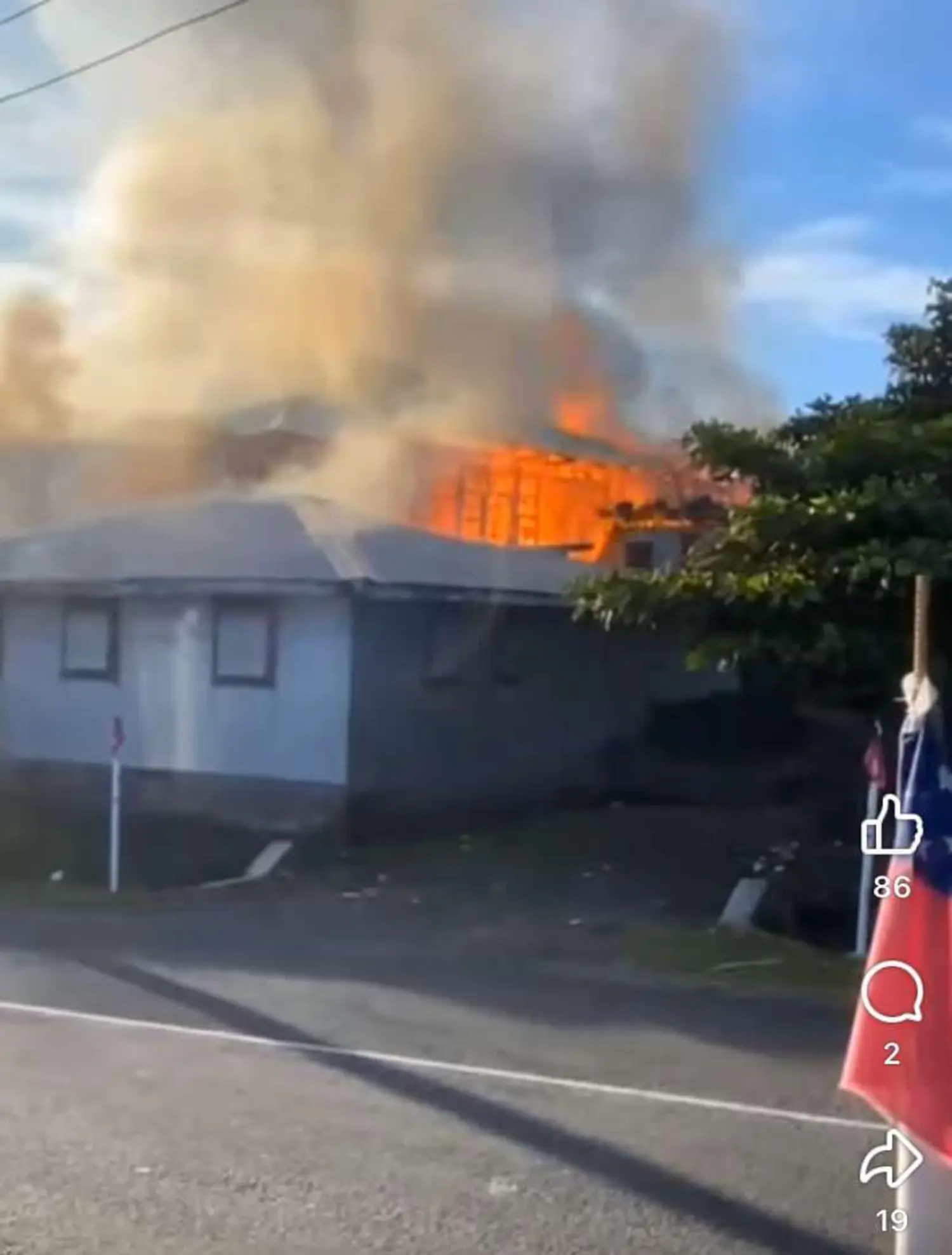 Samoa Observer | Fire destroys home, firefighters save shop