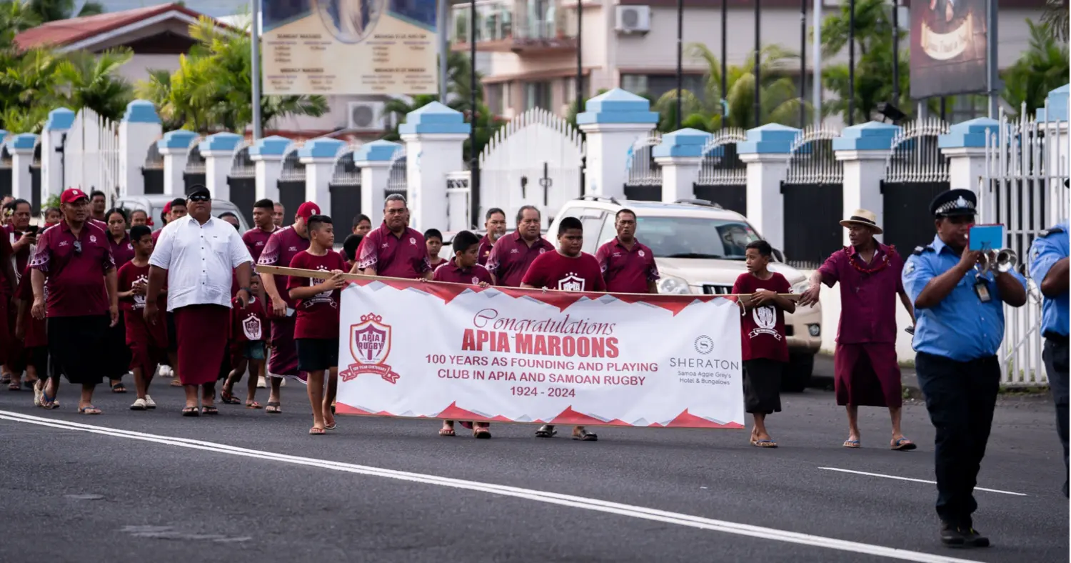 Samoa Observer | A sea of maroon in Apia