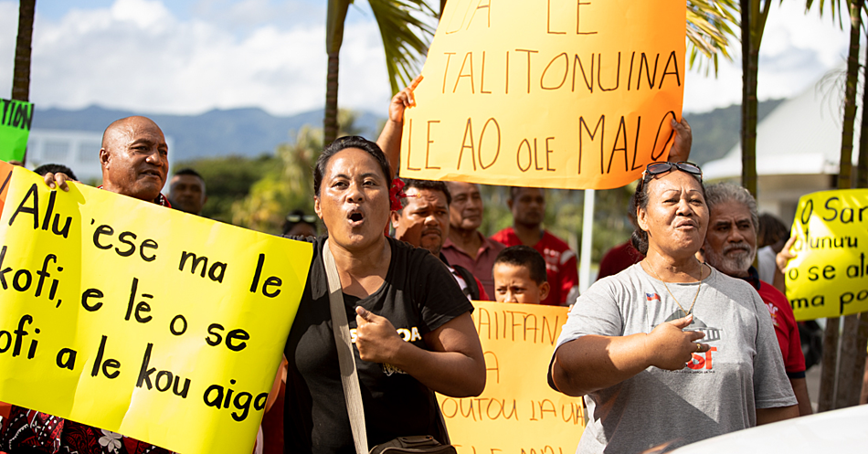 Samoa Observer | Second poll protest draws a crowd