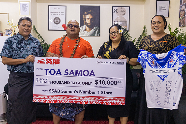 Samoa Observer | S.S.A.B. chips in for Toa homecoming