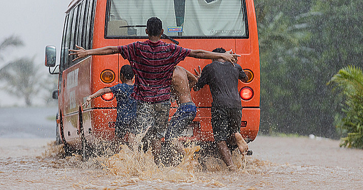 Samoa Observer | Heavy rain triggers flooding in Laulii