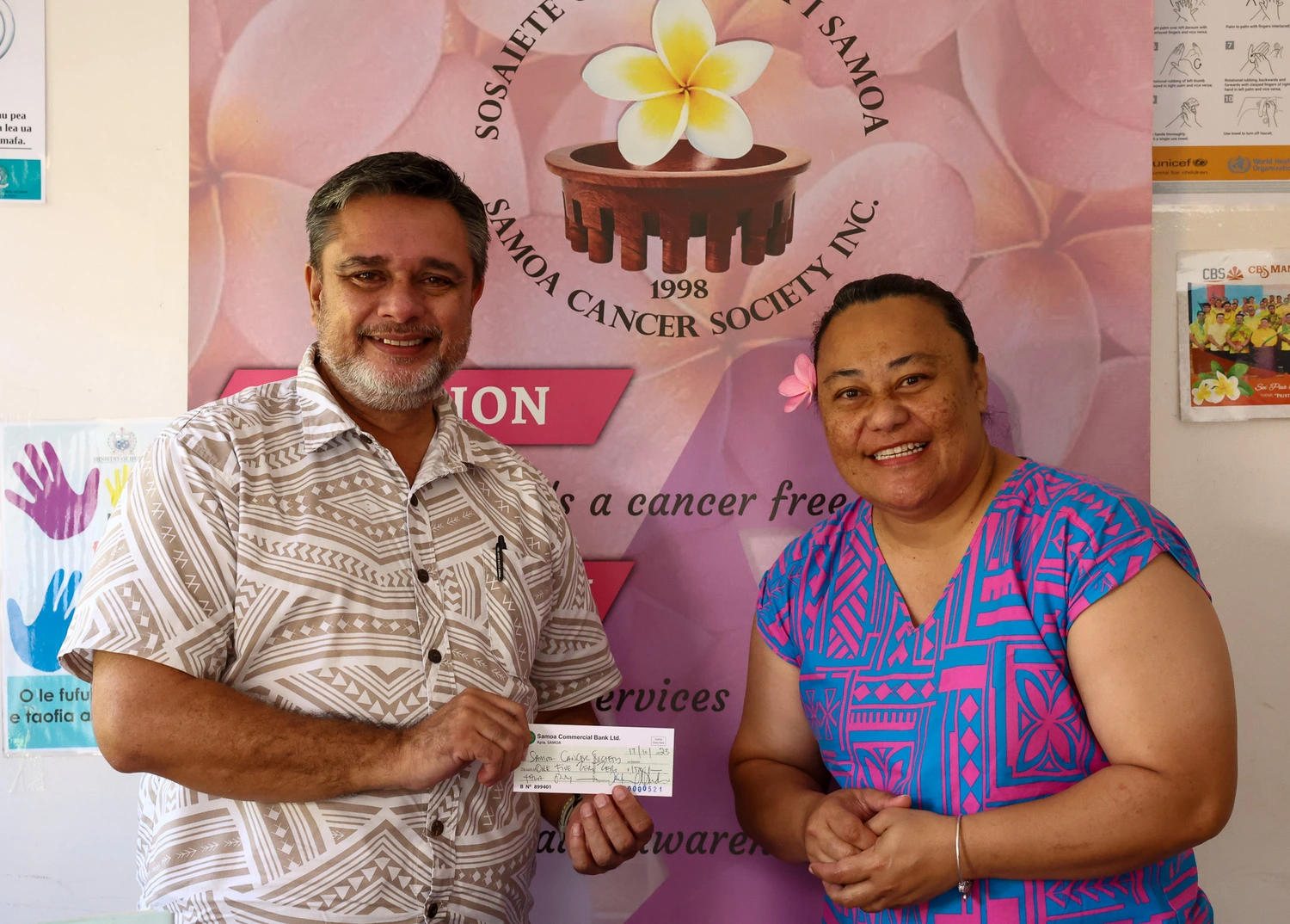Samoa Observer | Sports club, Sunday school give to cancer fight