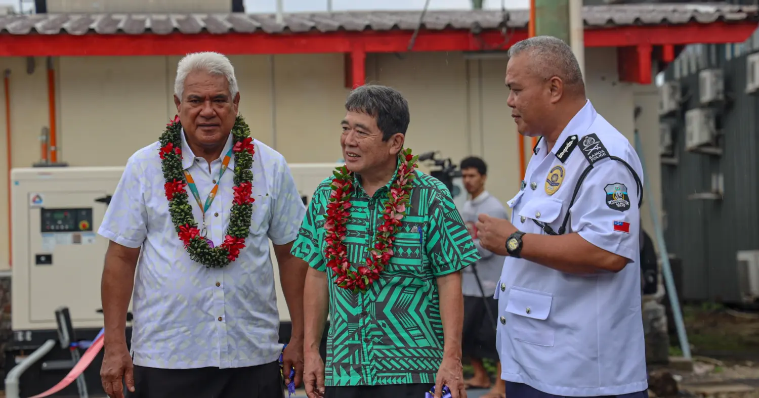 Samoa Observer | Armed police and battleship part of security