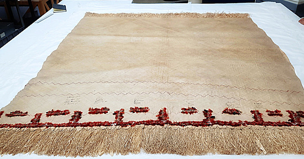 Samoa Observer | Historical Samoan fine mat in Auckland Museum