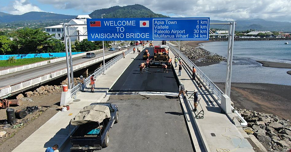 Samoa Observer | Vaisigano Bridge work 90 per cent complete
