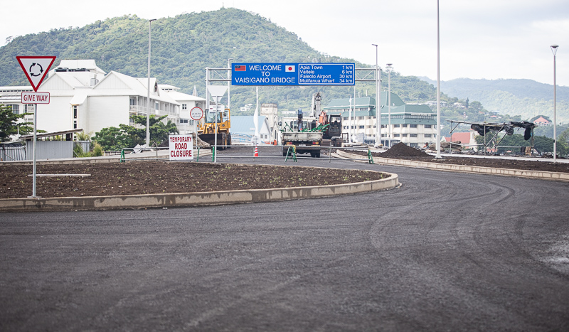 Samoa Observer | New roundabout opened in $44m Vaisigano Bridge