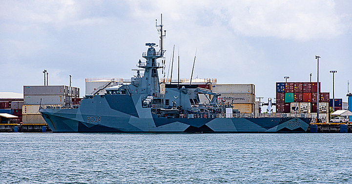Samoa Observer | Royal Navy's HMS Spey docks at Matautu wharf